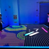 China Interactive LED Floor Game with Multiplayer Sports & Entertainment Experience and 86-inch Large Screen Featuring 6 Selectable Games for sale