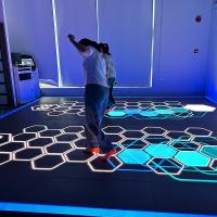 China Interactive LED Floor Game System with 6 Selectable Games, 86-inch Large Screen, and Multiplayer Team Battle for sale