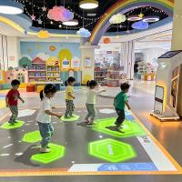 China 4100 Lumens Mobile Interactive Floor Projector with Educational Puzzle Games and Caster Wheels for Indoor Commercial Amusement Parks for sale
