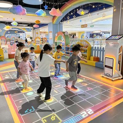 China 4100 Lumens Radar Sensing Interactive Floor Projector with Caster Wheels Mobile Interactive Floor Projection System for sale