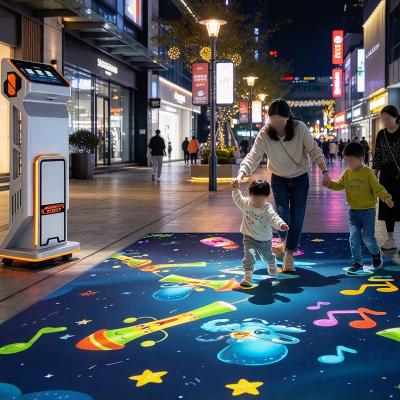 China 4100 Lumens Radar Sensing Interactive Floor Projector with Caster Wheels Mobile Interactive Floor Projection System for sale