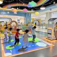 China 4100 Lumens Radar Sensing Interactive Floor Projector with Caster Wheels, All-in-One Interactive Floor Projection System for Commercial Venues for sale