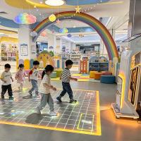 China 4100 Lumens Interactive Floor Projection System with Caster Wheels for Science Museum Exhibition Mobile Interactive Floor Projector for sale