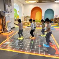 China 4100 Lumens Interactive Floor Projection System with Caster Wheels for Science Museum Exhibition Mobile Interactive Floor Projector for sale