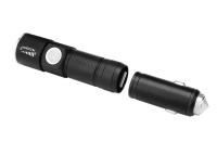 China 3W 350Lm USB Rechargeable LED Flashlight With Safety Hammer 3 Modes for sale