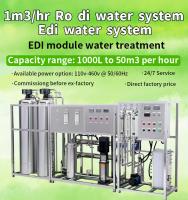 China Electrodeionization Edi Module Water Treatment 1000L/Hour UPVC Material for sale