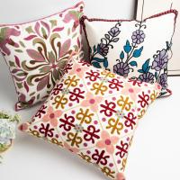 China 18*18inch Customized Pattern Decor Pillows Classic Design Full Cover Towel  Embossed Embroidery Pillows for Living Room for sale