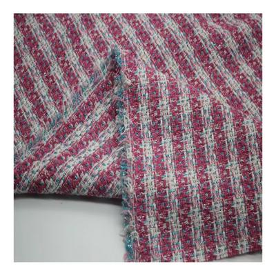 China New Design Cheap 100 Polyester Tweed Embroidery Fabric for  Winter Women's Coat Clothing for sale
