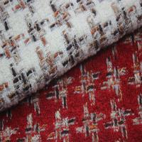 China Stock Luxury Yarn Dyed Worsted with Wool Tweed Fabric for Autumn and Winter Dresses Women's Coat Clothing Jack for sale
