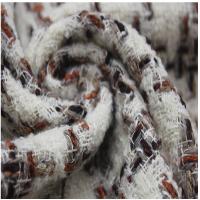 China Stock Luxury Yarn Dyed Worsted with Wool Tweed Fabric for Autumn and Winter Dresses Women's Coat Clothing Jack for sale