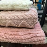 China Wholesale Double Sided Faux Jacquard Soft Cotton Fleece Fabric for Clothing Blankets for Winter Pillows Cushion for sale