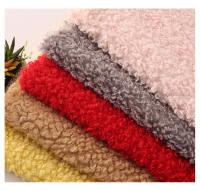 China Recycled Soft 100  Polyester Knitted Whole Sherpa Fleece Curly Fleece Plush Fabrics for Clothing Home Blankets Shoes for sale