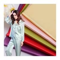 China Recycled Fast Delivery High Quality Elasticity Light 100%  Polyester Satin Recycled Fabric for Women's Clothing Blinds Bedding for sale