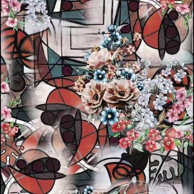 China Recycled Customized Polyester Digital Print Silky Satin Fabric for Women's Clothing Dresses Bags Curtain for sale