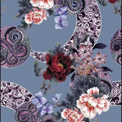 China Recycled Customized Polyester Floral Digital Print Silky Satin Fabric for Women's Clothing Dresses Bags Curtain for sale