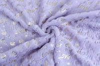 China Super Soft Recycled 100 Polyester Hot Stamping Foil Bronzed Faux Fur Rabbit Fabric for Cushions Pillows Home Blanket for sale