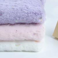 China DDP USA Recycled China Manufacturer Wholesale Fashion Fluffy Multicolor Bronzing Fabric Poly Fleece Fabric Foil Rolls for sale