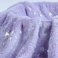 China DDP USA Recycled China Manufacturer Wholesale Fashion Fluffy Multicolor Bronzing Fabric Poly Fleece Fabric Foil Rolls for sale