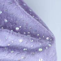 China DDP USA Recycled China Manufacturer Wholesale Fashion Fluffy Multicolor Bronzing Fabric Poly Fleece Fabric Foil Rolls for sale