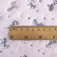 China Recycled SHAOXING Factory Supplier Bunny Hair Foil Fabric Two-Color Unicorn Pattern Super Soft Plush Fleece Fabric for sale