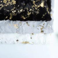 China DDP Recycled Free Sample Cheap Wholesale PV Velvet Marble Style Knit White Polyester Hot Stamping Foil Fabric for sale