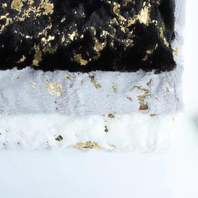 China DDP Recycled Free Sample Cheap Wholesale PV Velvet Marble Style Knit White Polyester Hot Stamping Foil Fabric for sale