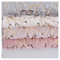 China Recycled High Quality Custom PV Velvet Branch Pattern Bronzing 100 Polyester Knitted Velvet Fabric Winter for Sale for sale