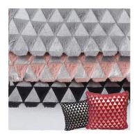 China Recycled Super Soft Velvet Hot Silver Triangle Printed Fabric Velvet Cotton Fabric for sale