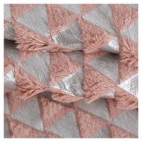 China Recycled Super Soft Velvet Hot Silver Triangle Printed Fabric Velvet Cotton Fabric for sale