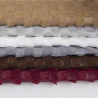 China Recycled Free Sample Custom Style Knit Polyester OEM Flocking Short Plush Check Plain Fabric for sale