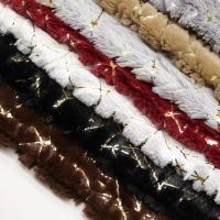 China Eco-friendly 2022 New Fashion Knit 100 Polyester Knit Bronzing Design PV Velvet Winter Fabric for sale