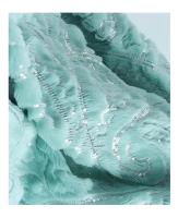 China Recycled Factory Direct Sale Customized Design Soft Polyester Embroidery Korean Velvet Sequin Fabric for Women's Clothing Dress for sale