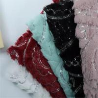 China Recycled Factory Direct Sale Customized Design Soft Polyester Embroidery Korean Velvet Sequin Fabric for Women's Clothing Dress for sale