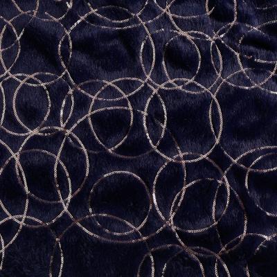 China China Supplier Wholesale Shine Poly Round Shape Embroidered Sequin Fabric Velvet for sale