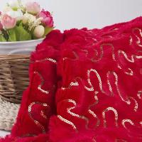 China DDP Free Sample Textiles Best Design Reversible Gold Sequin Red/Pink/Grey Velvet Fabric Wholesale for sale