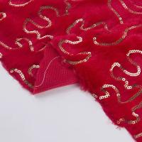 China DDP Free Sample Textiles Best Design Reversible Gold Sequin Red/Pink/Grey Velvet Fabric Wholesale for sale