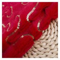 China DDP Free Sample Textiles Best Design Reversible Gold Sequin Red/Pink/Grey Velvet Fabric Wholesale for sale