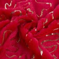 China DDP Free Sample Textiles Best Design Reversible Gold Sequin Red/Pink/Grey Velvet Fabric Wholesale for sale