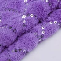 China Recycled Free Sample Cheap Wholesale Embroidery Sequin 100 Polyester Plush Flock Velvet Fleece Fabric for sale