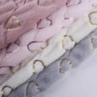 China DDP China Supplier Wholesale Shine Poly Embroidered Sequin Fabric Manufacturer Fleece Velvet Fabric for sale