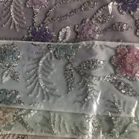 China High Quality Customizable Luxury 3D African Beaded Embroidery Lace Fabric for Women's Dress Party Dress for sale