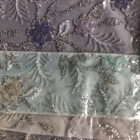 China High Quality Customizable Luxury 3D African Beaded Embroidery Lace Fabric for Women's Dress Party Dress for sale