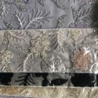 China High Quality Customizable Luxury 3D African Beaded Embroidery Lace Fabric for Women's Dress Party Dress for sale