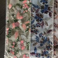China Easily Customizable Luxury 3D Flowers Beaded Embroidery Lace Fabric New Design Lace for Party Dress Women's Dress for sale