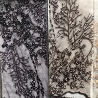 China Easily Customizable Luxury 3D Flowers Beaded Embroidery Lace Fabric New Design Lace for Women's Clothing Dance  Dresses for sale
