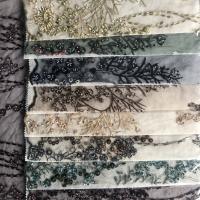 China Easily Customizable Luxury 3D Flowers Beaded Embroidery Lace Fabric New Design Lace for Women's Clothing Dance  Dresses for sale