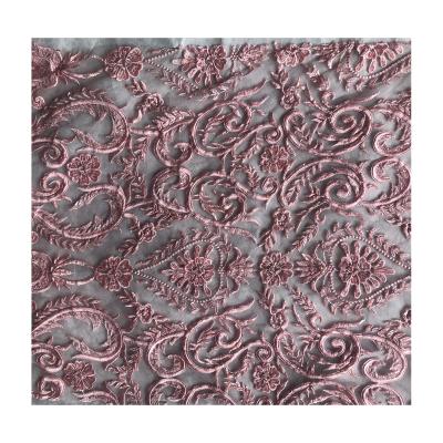 China Easily Customizable Luxury 3D Flowers Beaded Embroidery Lace Fabric New Design Lace for Women's Clothing Dance  Dresses for sale