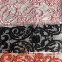 China Easily Customizable Luxury 3D Flowers Beaded Embroidery Lace Fabric New Design Lace for Women's Clothing Dance  Dresses for sale