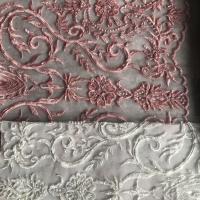 China Easily Customizable Luxury 3D Flowers Beaded Embroidery Lace Fabric New Design Lace for Women's Clothing Dance  Dresses for sale