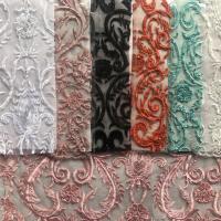 China Easily Customizable Luxury 3D Flowers Beaded Embroidery Lace Fabric New Design Lace for Women's Clothing Dance  Dresses for sale